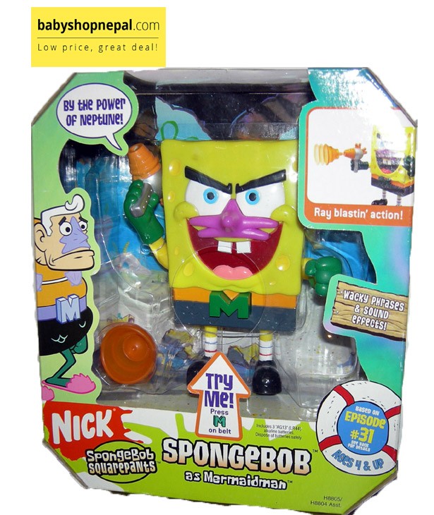 Spongebob as Mermaidman - Buy Character Figures Online