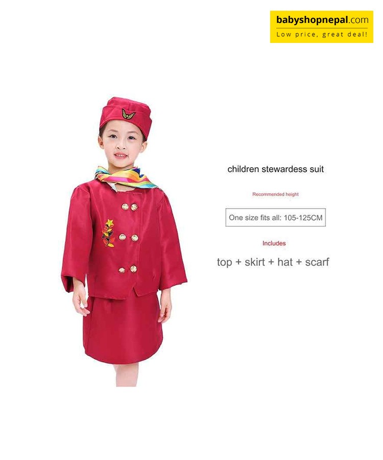 Air Hostess Costume for Kids in Nepal, Occupation Dress